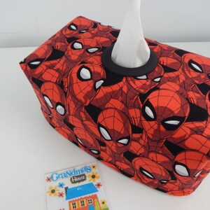 Spiderman Tissue Box Cover With Circle Opening -lovely Gift Idea - Etsy