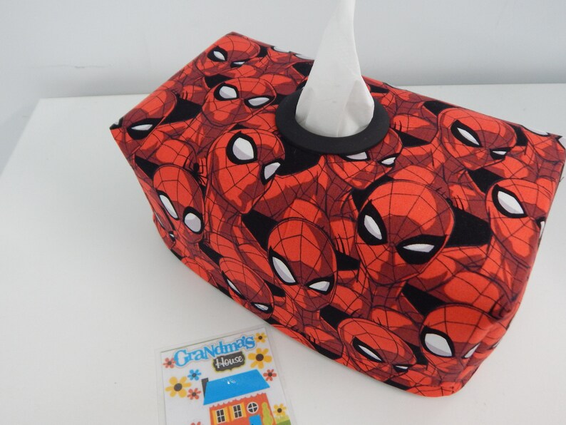 Spiderman Tissue Box Cover With Circle Opening -lovely Gift Idea - Etsy