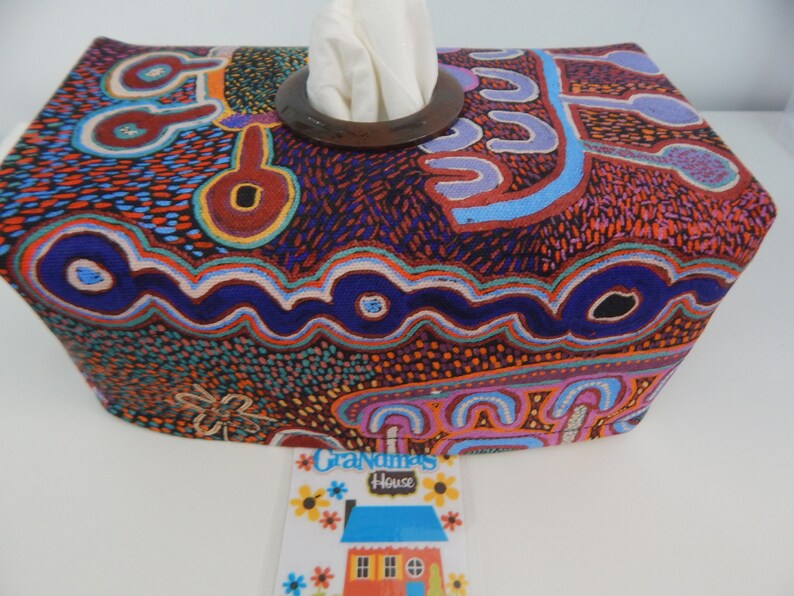 Indigenous Tissue Box Cover With Circle Opening Lovely Gift - Etsy