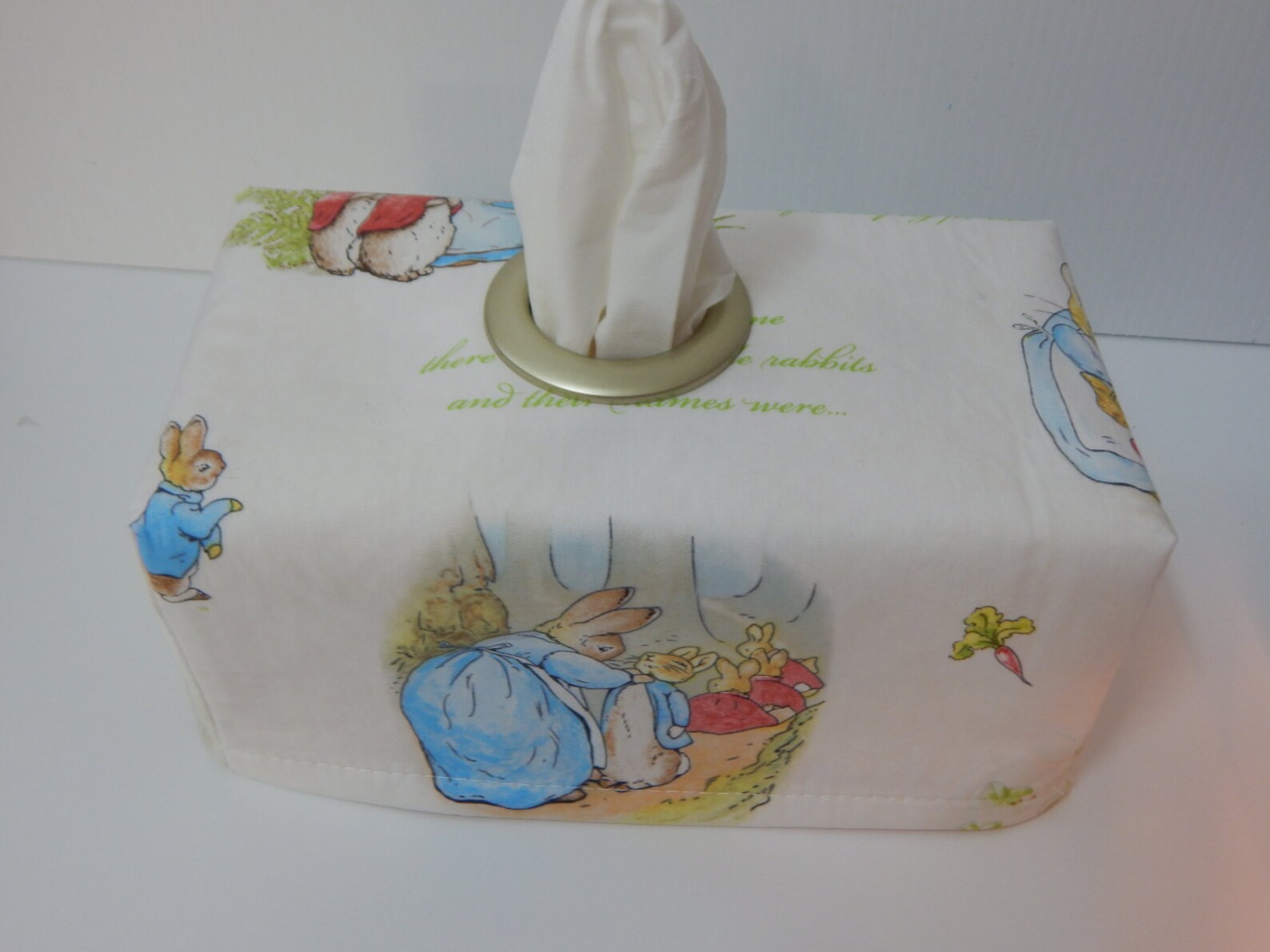 Peter Rabbit Tissue Box Cover With Circle Opening -lovely Nursery Gift ...