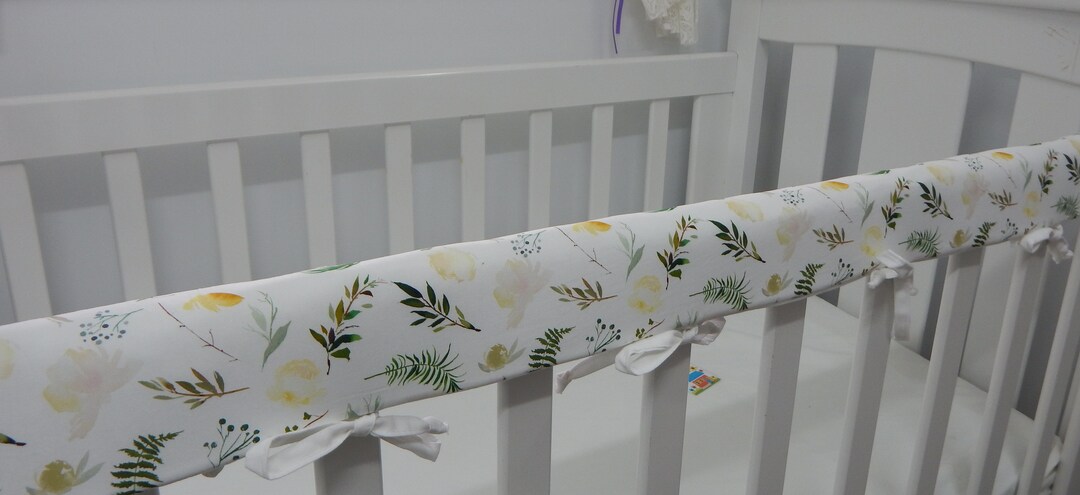 Cot Rail Cover Sweet Vanilla Fern Crib Teething Pad Also Fits Boori 100 ...