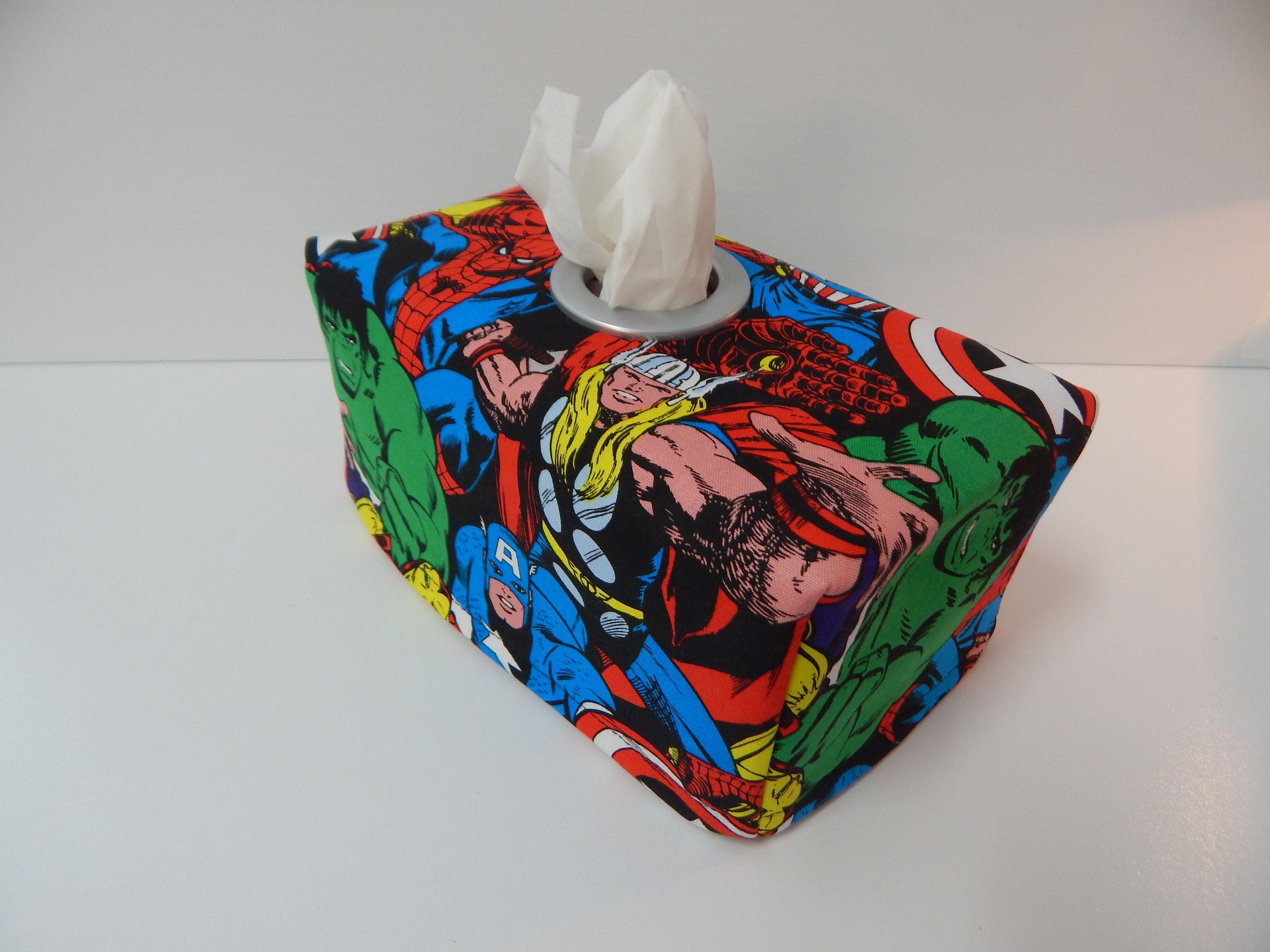 Marvel Avengers Tissue Box Cover With Circle Opening - Lovely Gift Idea ...