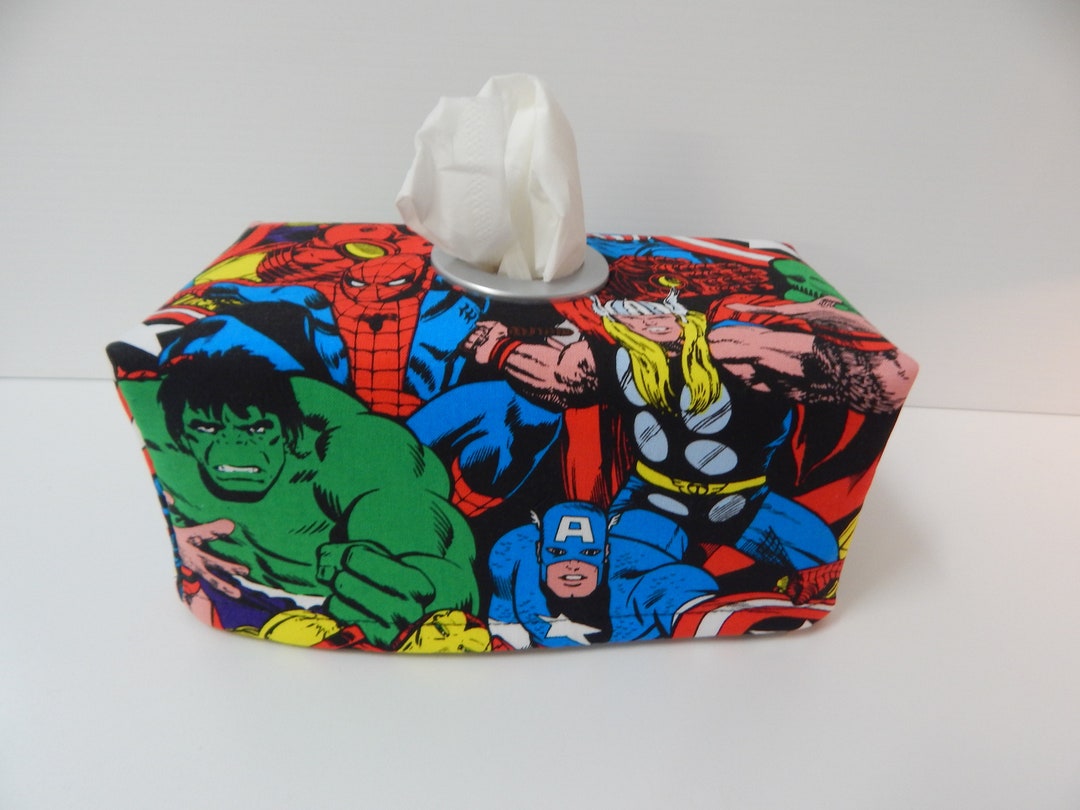 Marvel Avengers Tissue Box Cover With Circle Opening - Lovely Gift Idea ...