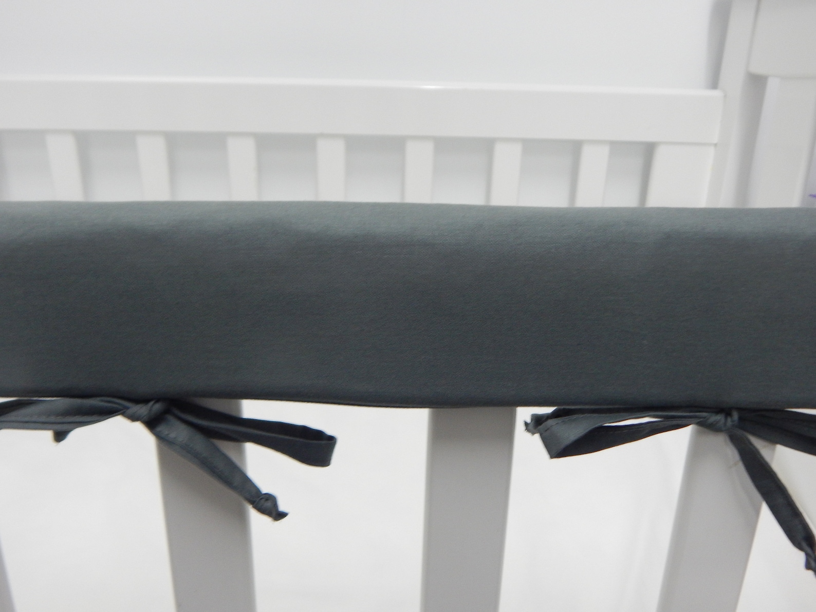 Charcoal Grey Cot Crib Rail Cover Teething Pad 100% Cotton Fits Most ...