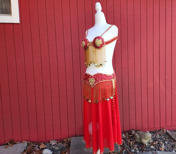 Vintage Belly Dancing Costume, Harem Genie Dance Outf… - Gem