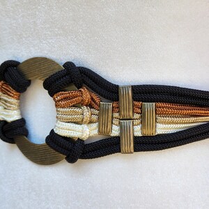 Vintage Multi Color Rope Belt With Metal Ring | Boho, Hippie Wide Rope ...