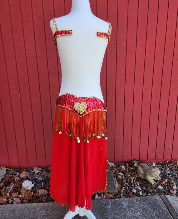 Vintage Belly Dancing Costume, Harem Genie Dance Outf… - Gem