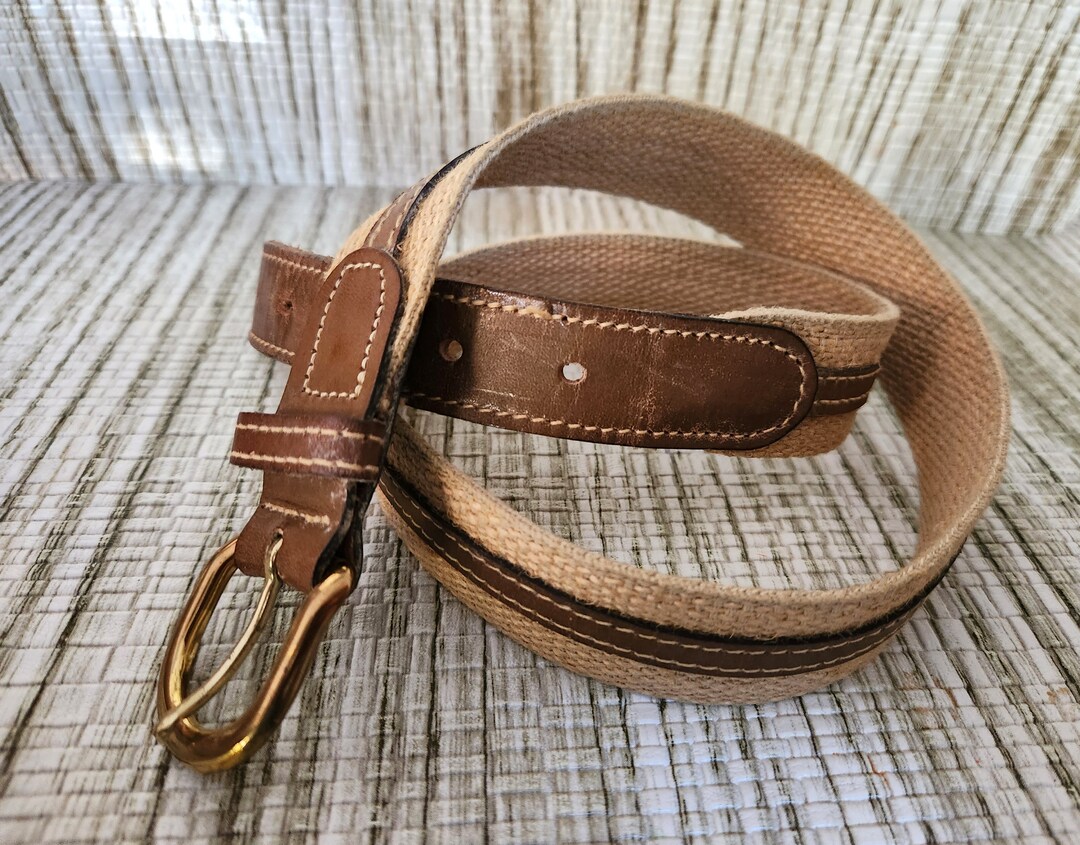 Vintage Jute Belt | 1 1/4 Inches Wide Belt | 29-33" Waist - Etsy