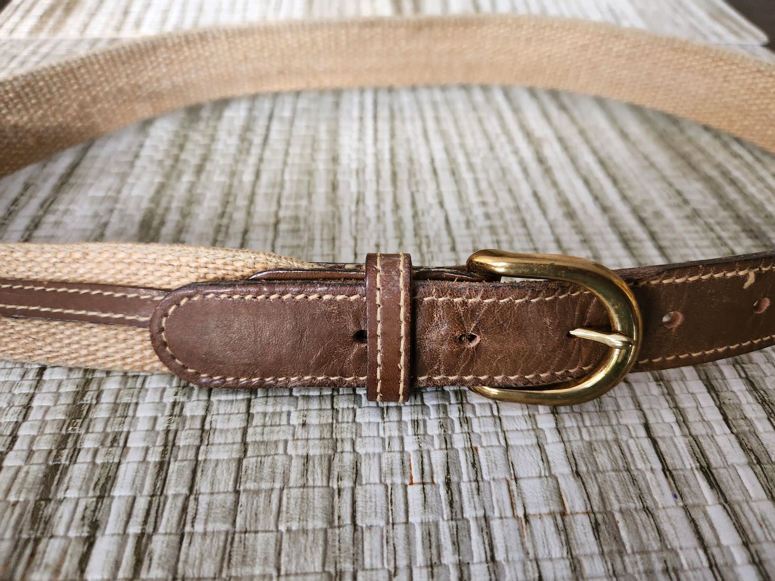 Vintage Jute Belt | 1 1/4 Inches Wide Belt | 29-33" Waist - Etsy