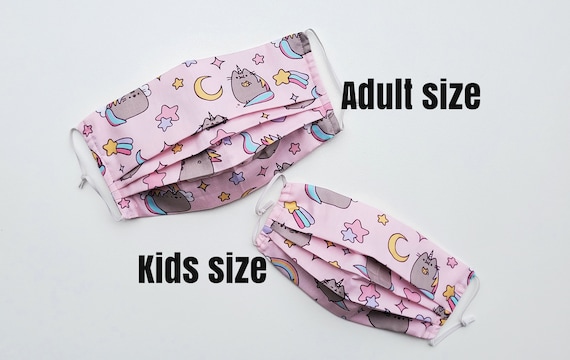 Pusheen Face Mask. Choose From Adult or Kids Size. 100% | Etsy