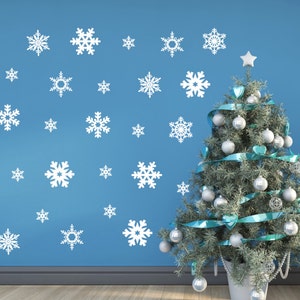 Snowflake Wall Decals, Snowflake Window Decals, Snowflake Decals for ...