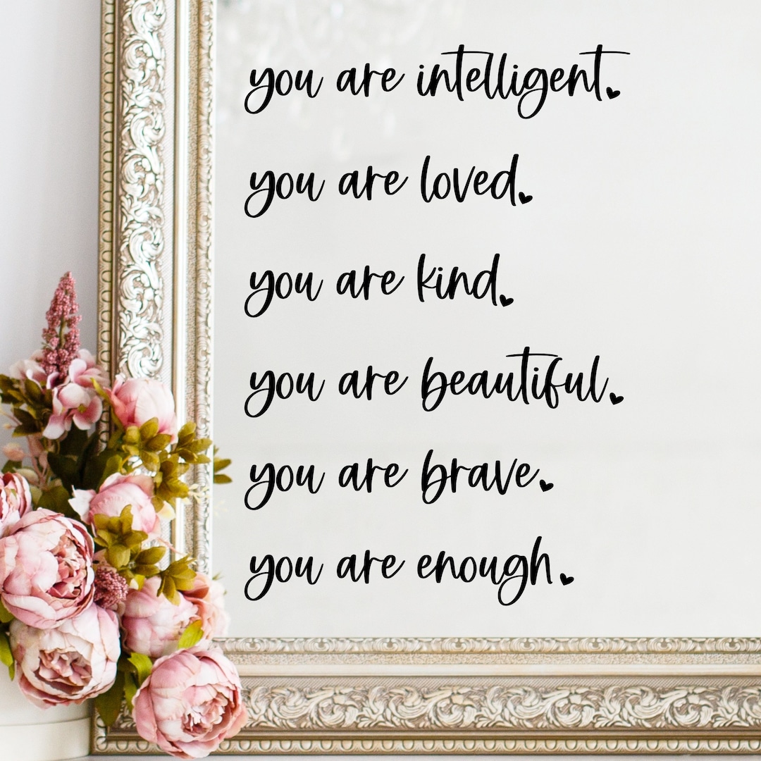 Positive Affirmation Stickers Decals - You Are Enough, Intelligent ...