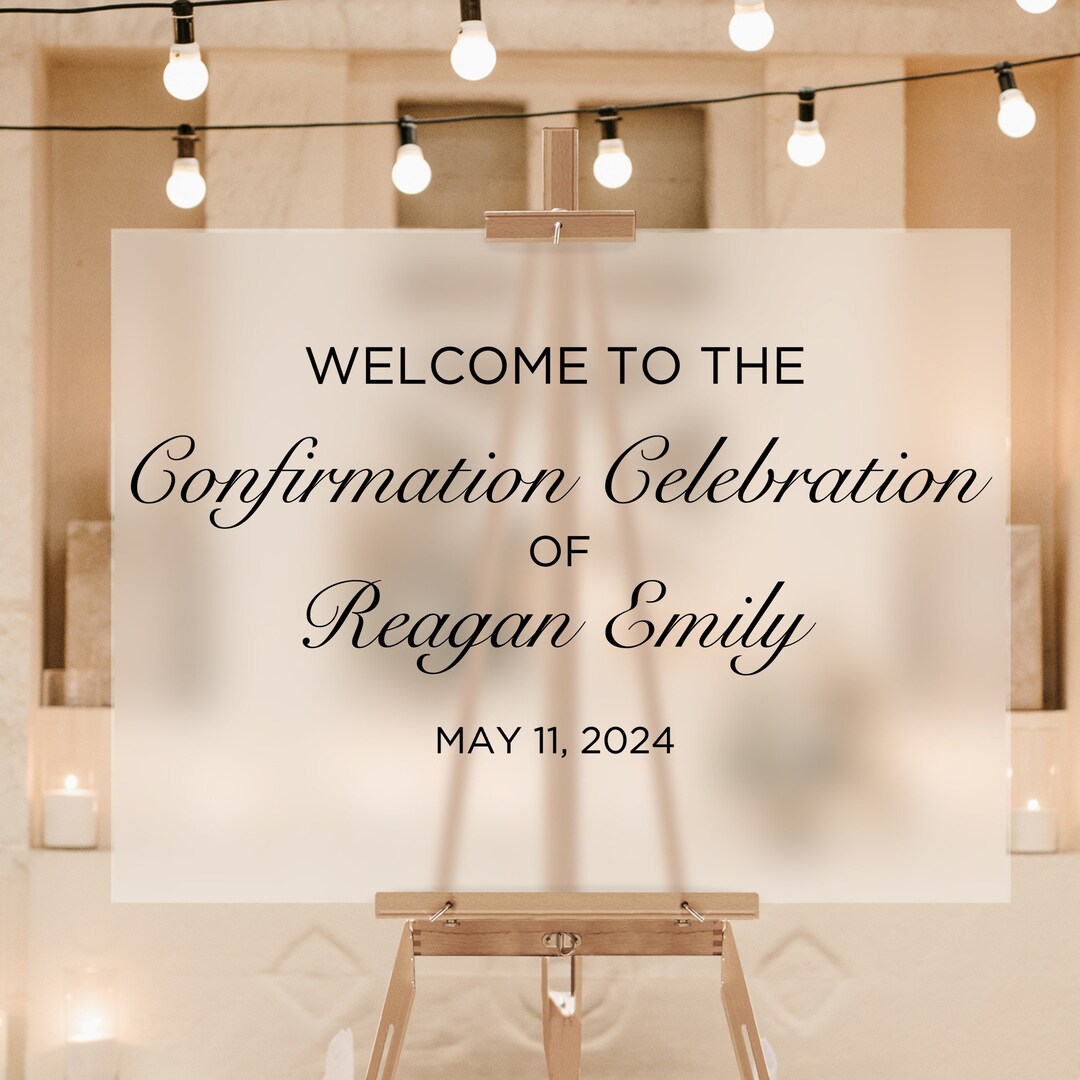 Personalized Confirmation Party Decor, Confirmation Celebration Welcome ...