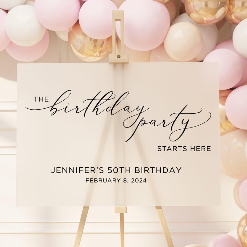 Birthday Party Sign - Etsy