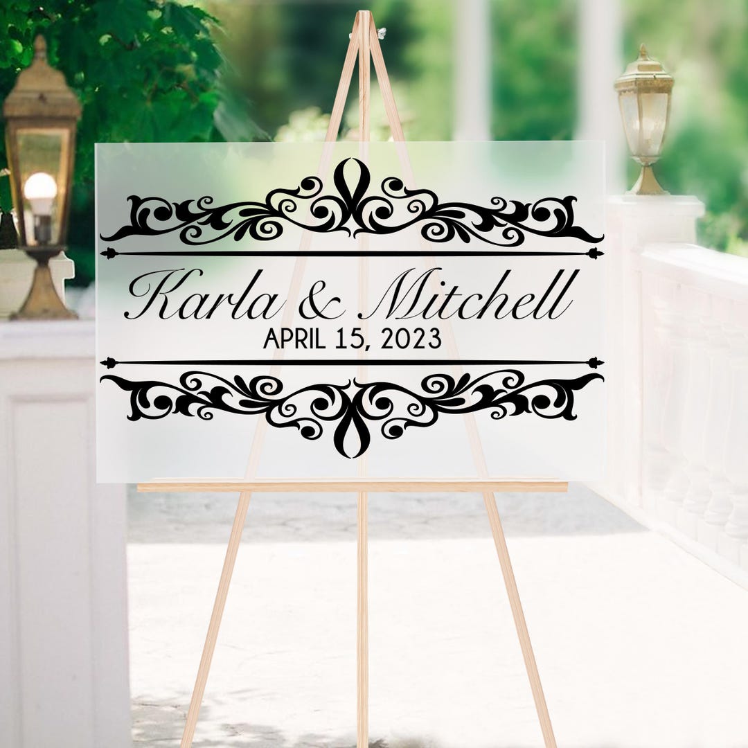 Custom Entrance Sign Decal Vinyl Lettering for Weddings – Personalized ...