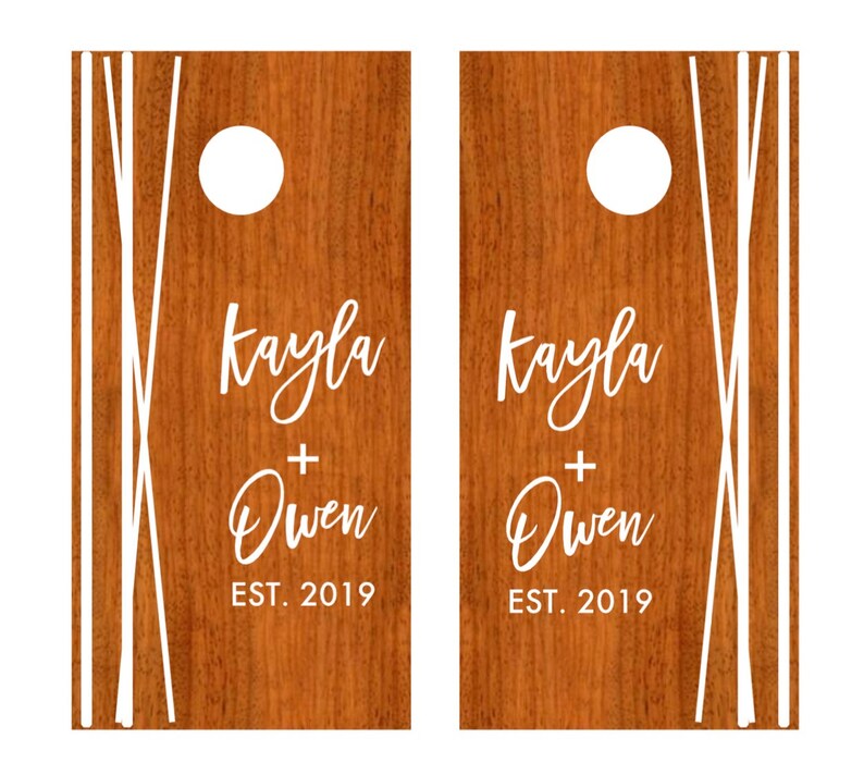 Wedding Cornhole Decals Custom Cornhole Board Decal - Etsy