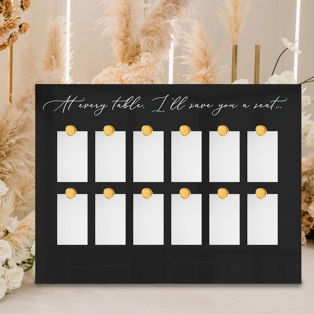 Custom Vinyl Seating Chart Decal – "at Every Table, I'll Save You a ...