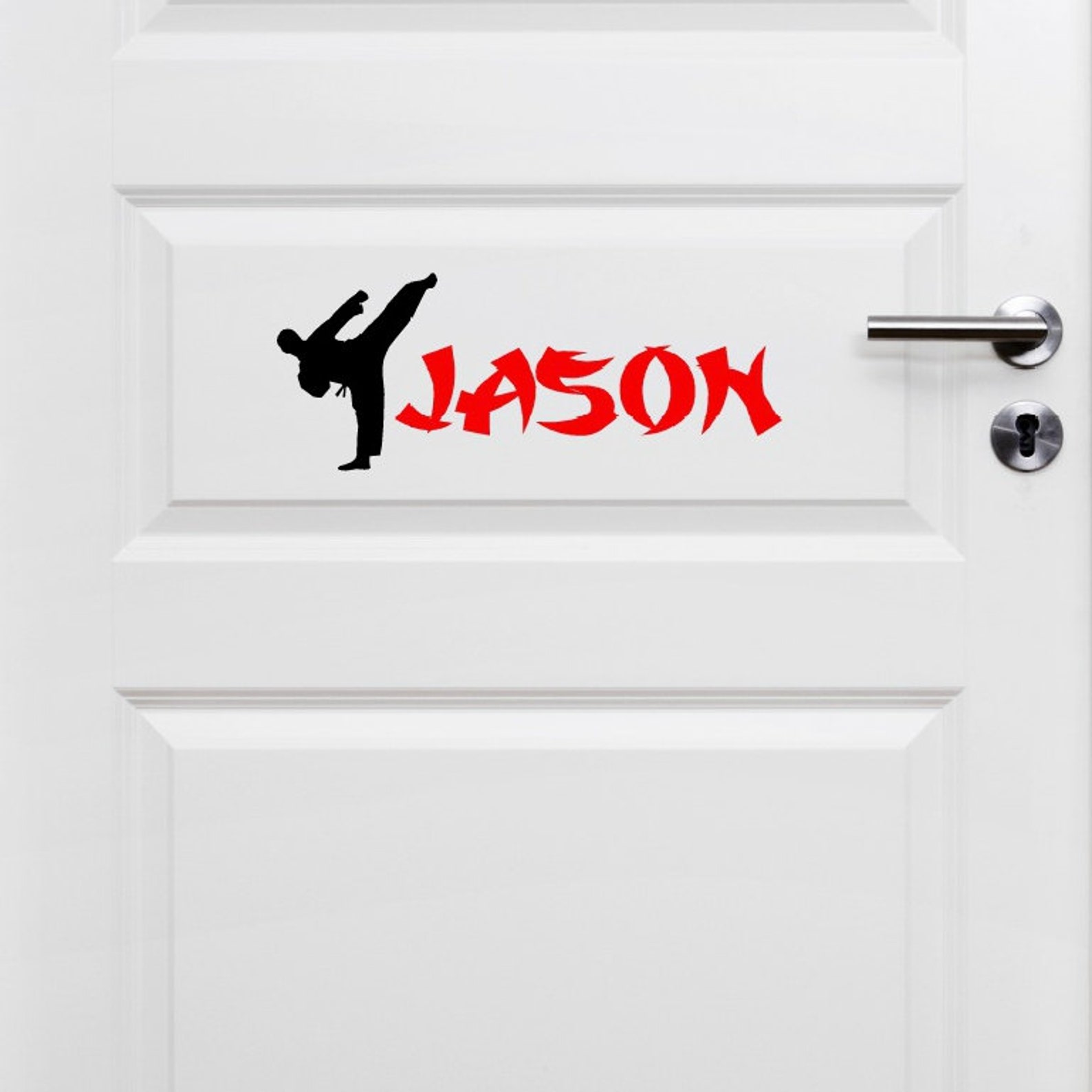 Karate Door Decal Karate With Name Karate Wall Art Personalized Karate ...