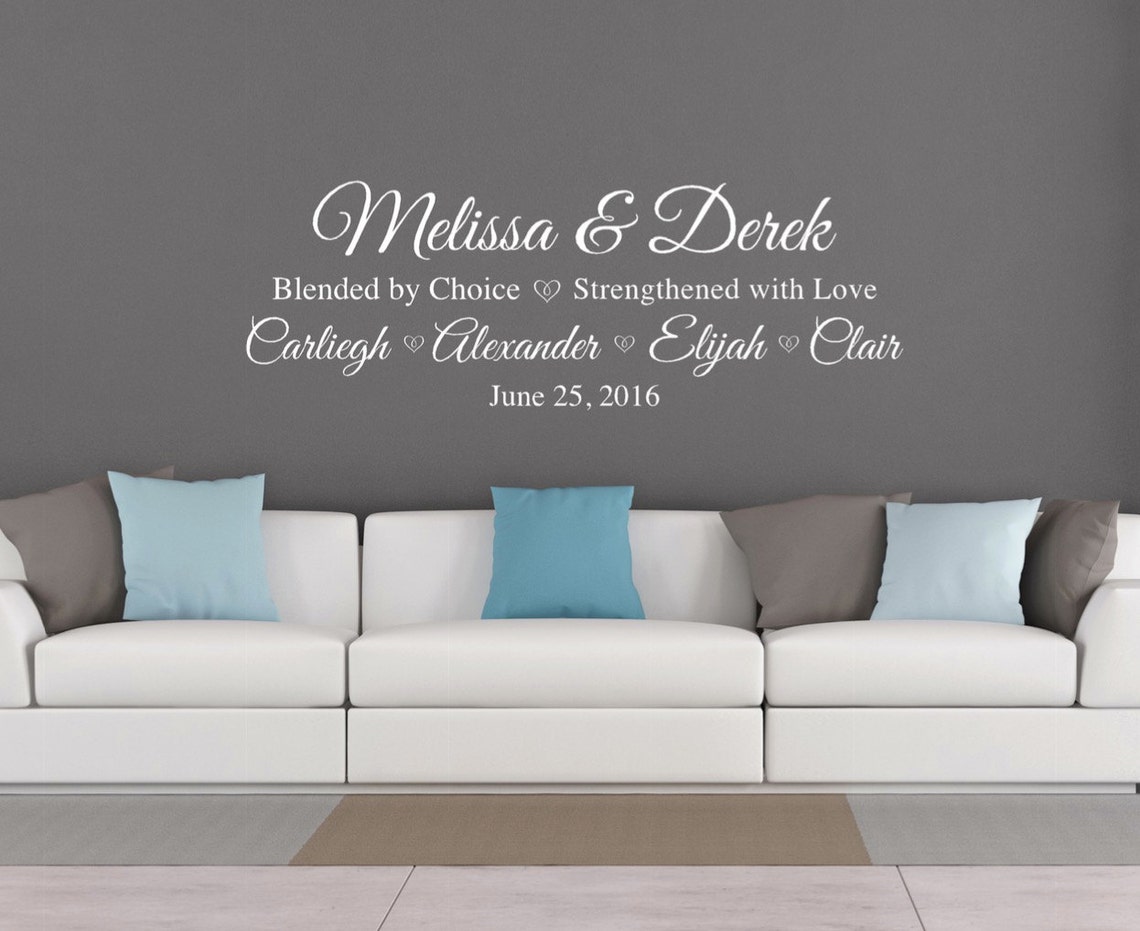 Custom Family Sign Custom Family Decal Blended Family Sign - Etsy