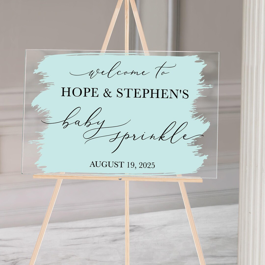 Welcome to Baby Sprinkle Sign Decal, Baby Shower Welcome Sign, Casual ...