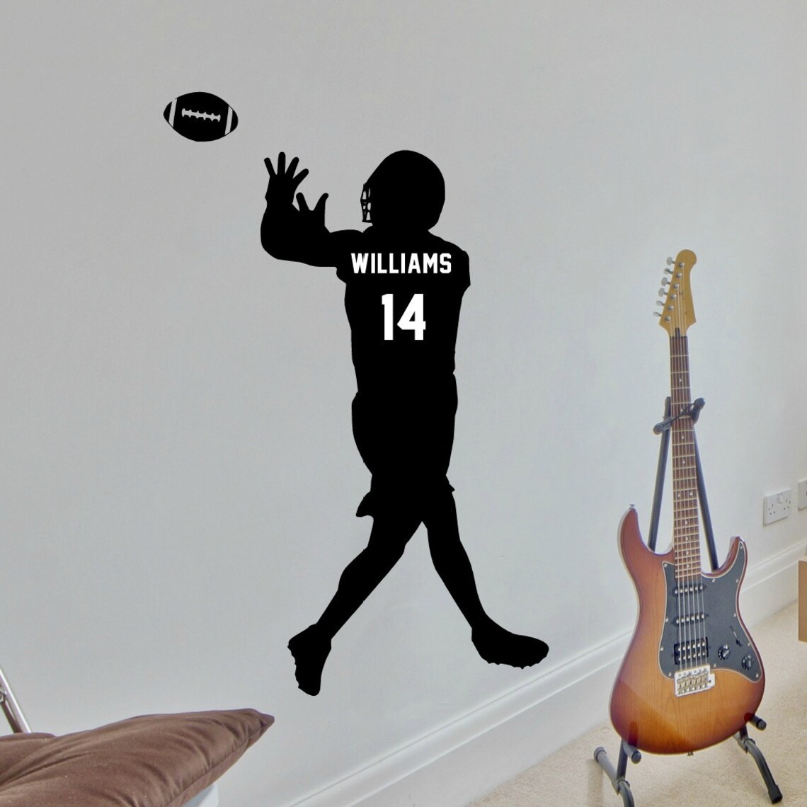 Football Decal Football Player Decal Custom Football | Etsy