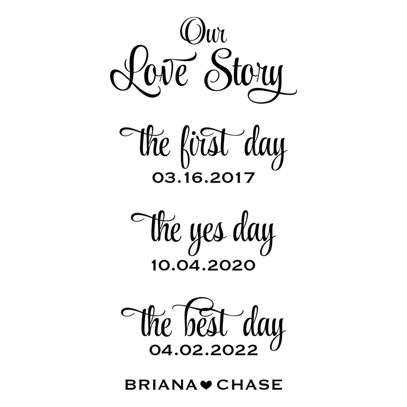 Love Story Timeline Love Story Date Sign Wedding Sign - Etsy