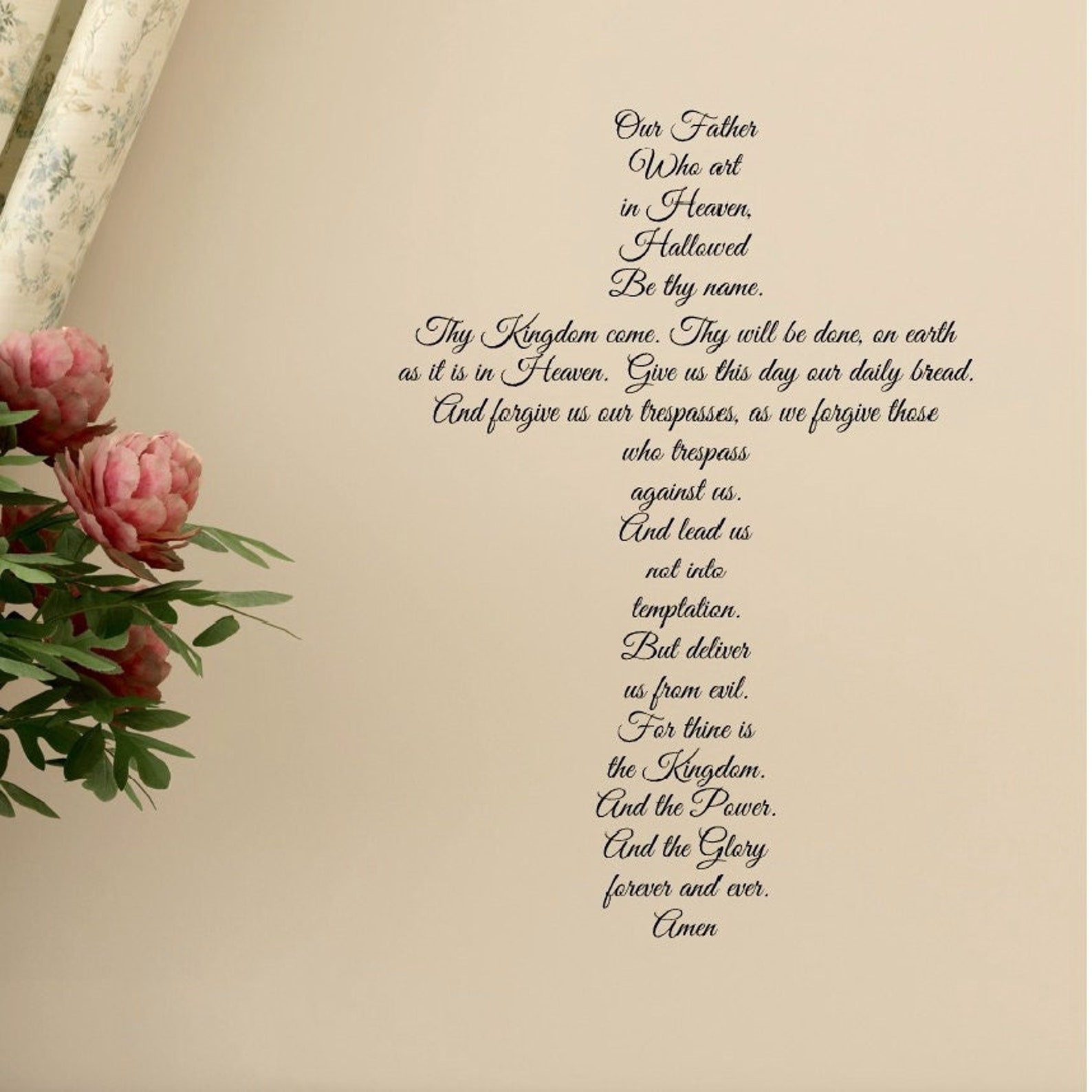 Prayer Decal - Prayer Stickers - the Lords Prayer - Christian Home ...