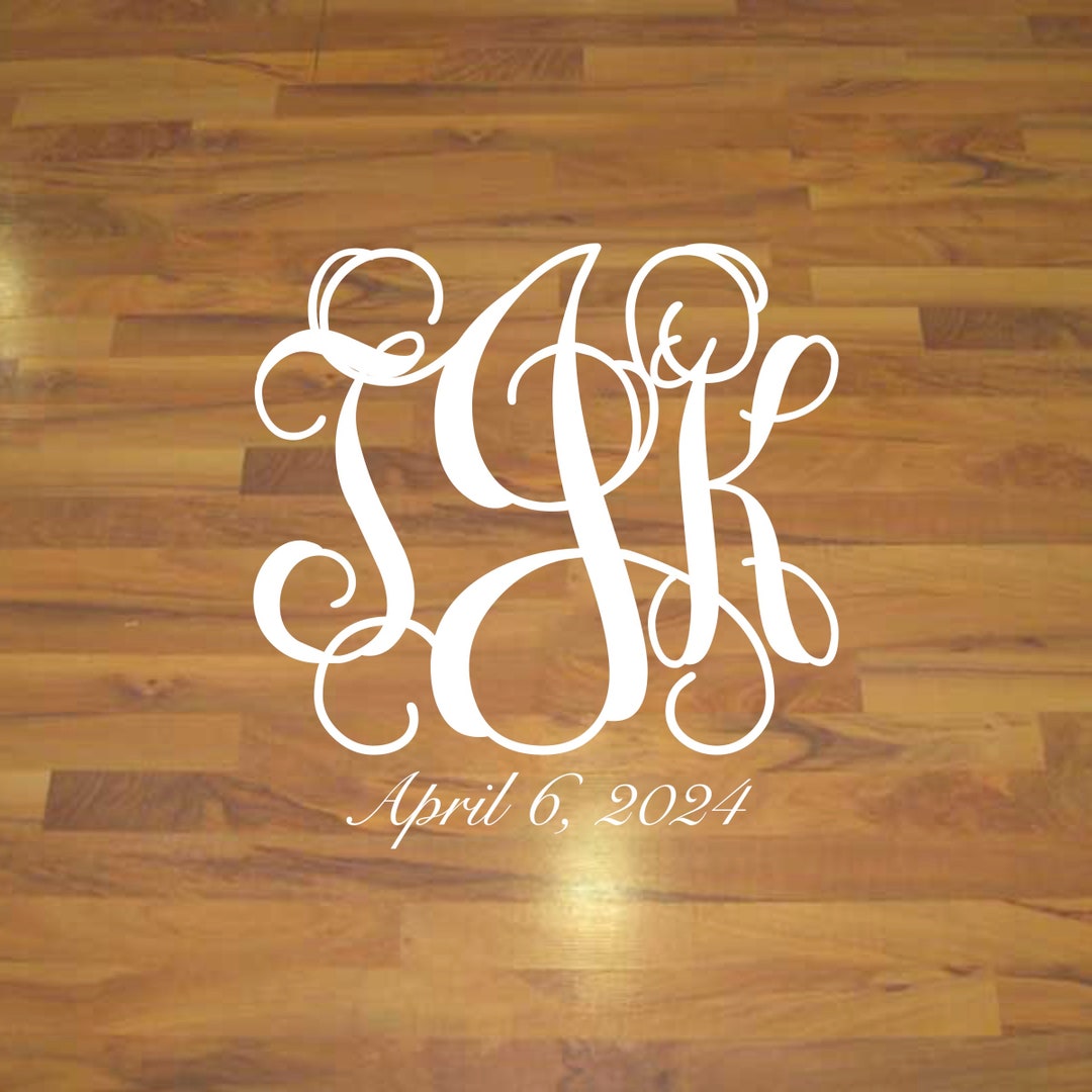 Personalized Wedding Dance Floor Decal, Elegant Wedding Decorations ...