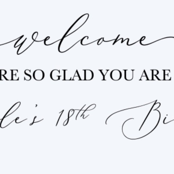 18th Birthday Welcome - Etsy