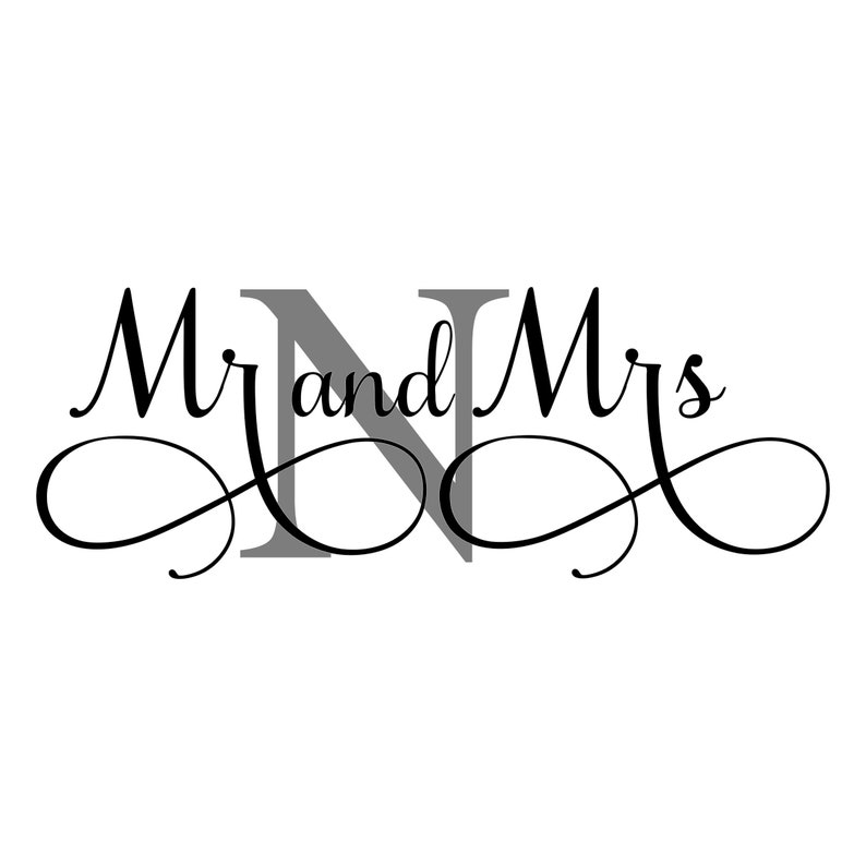 Mr and Mrs Wall Decals Mr and Mrs Stickers Newlywed Wall - Etsy