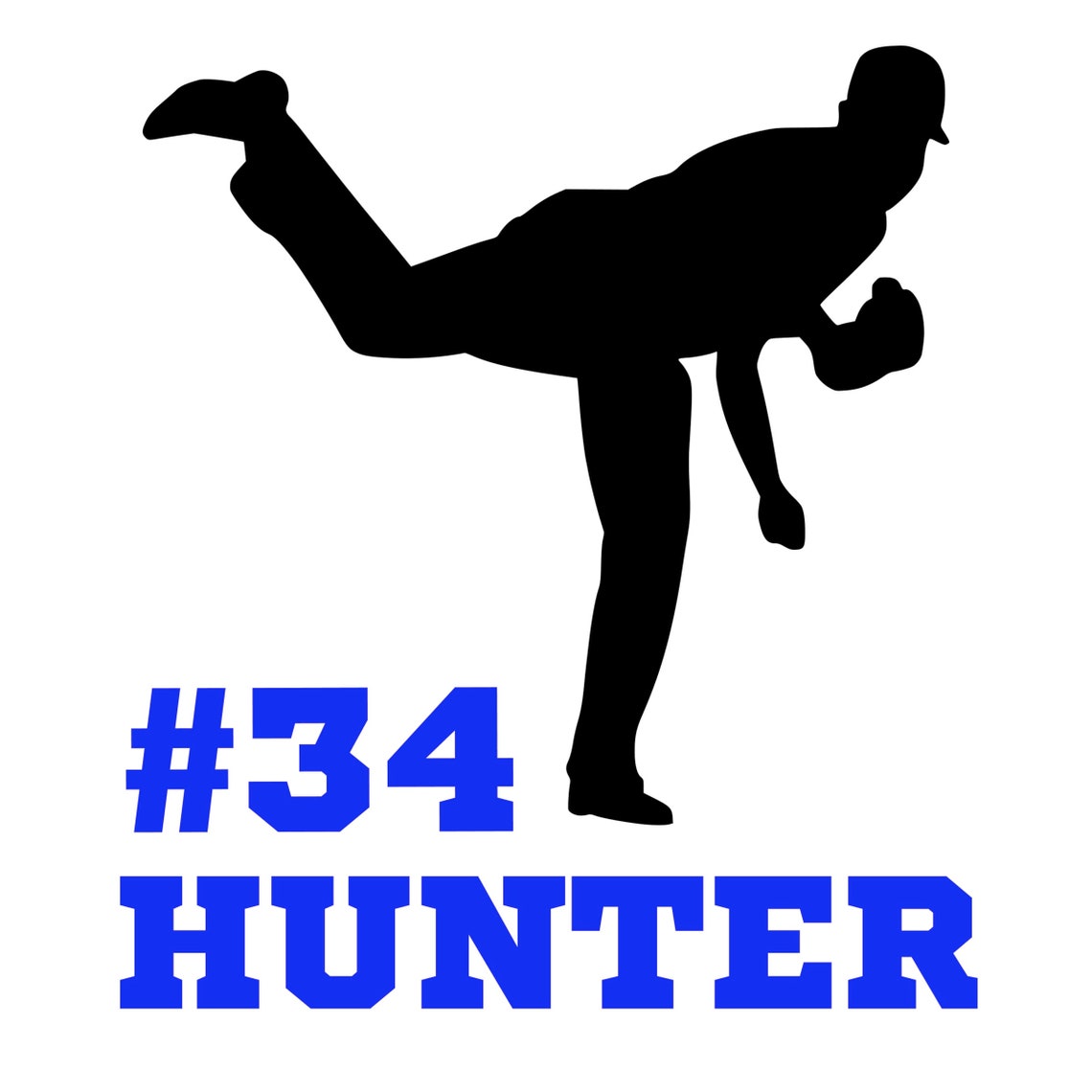 Personalized Baseball Pitcher Wall Decal Baseball Decor - Etsy