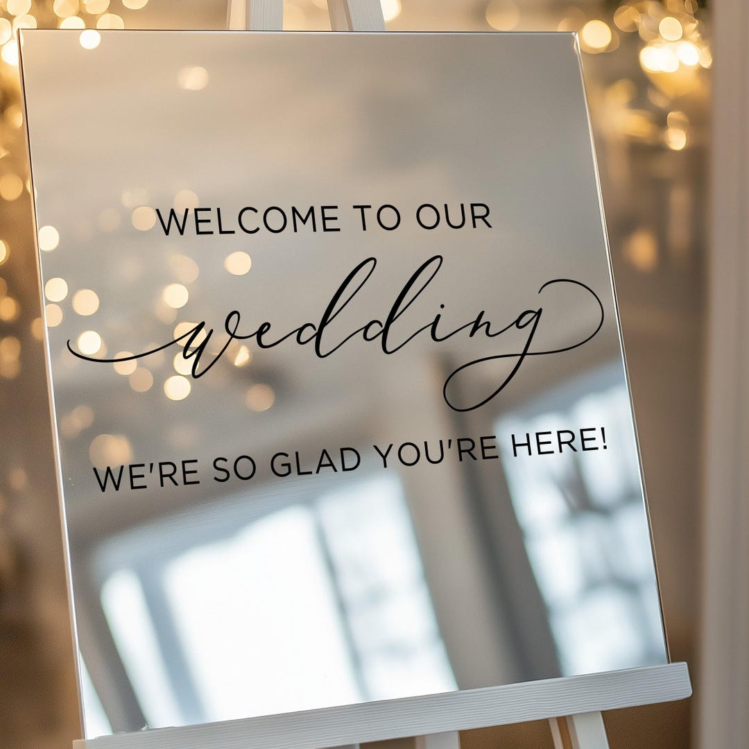 Wedding Welcome Sign Vinyl Decal - DIY Wedding Sign Lettering - Custom ...