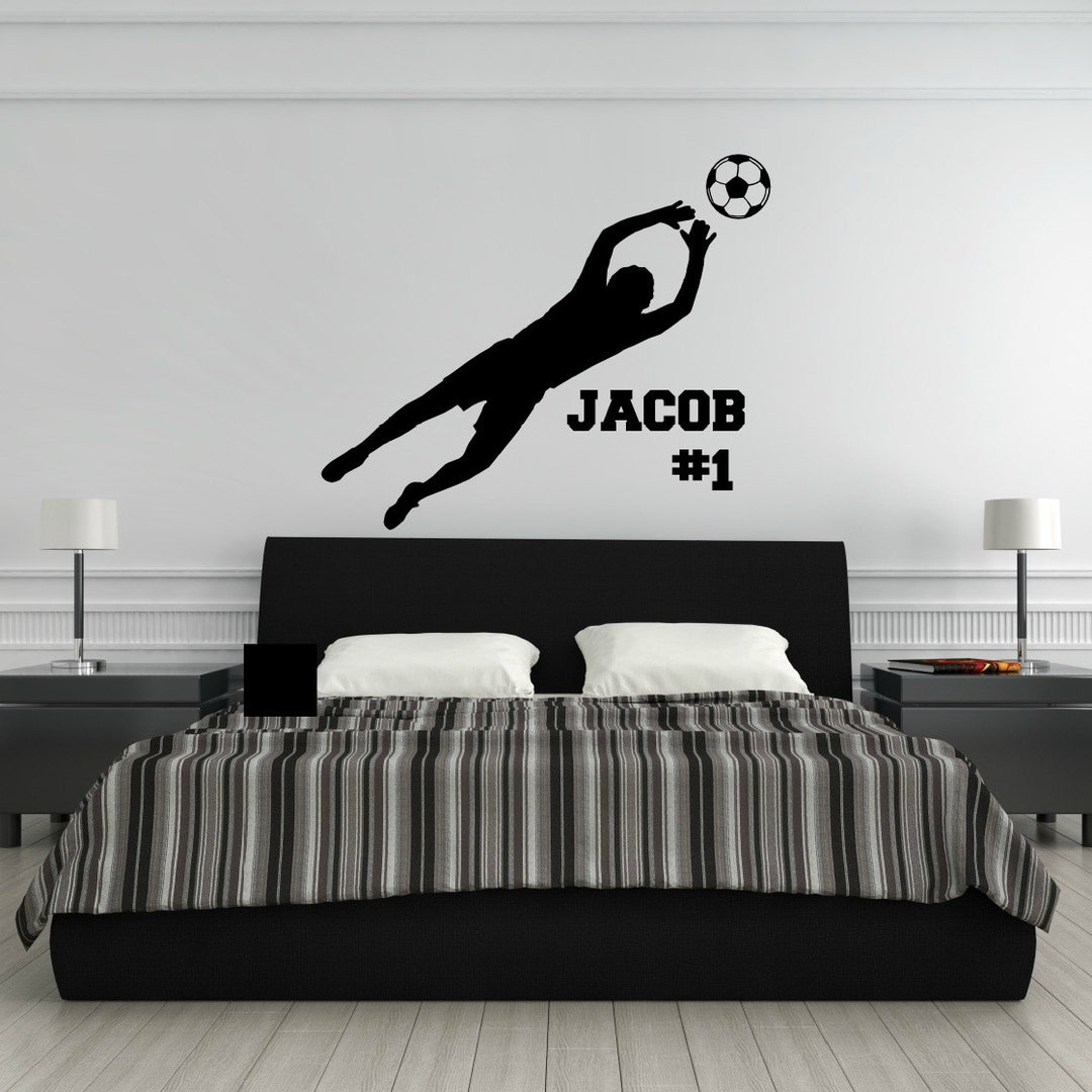 Personalized Soccer Goalie Decal for Boys, Boys Soccer Décor, Boys ...
