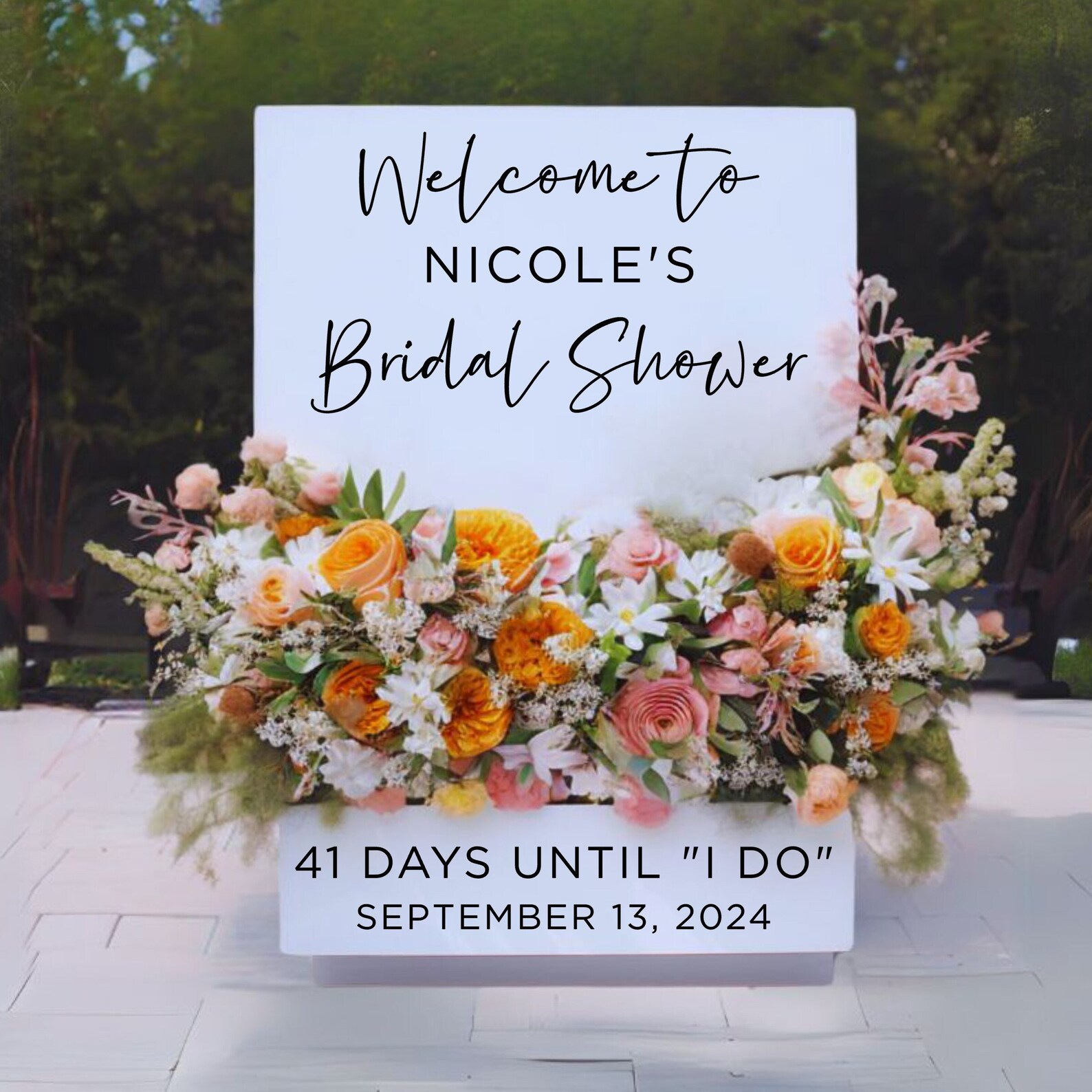 Decal Lettering Words for DIY Flower Box Sign for Wedding Shower ...