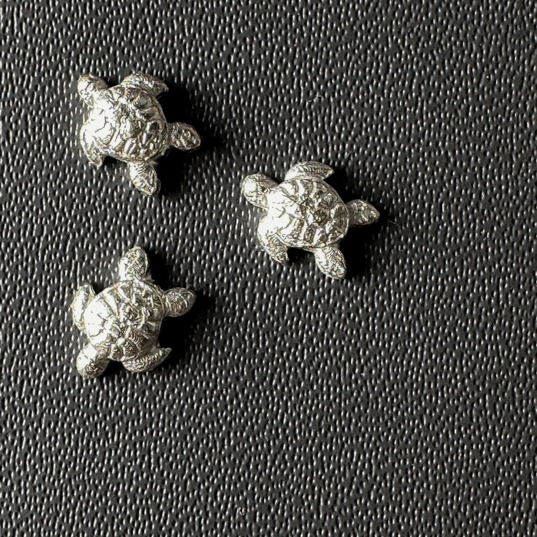 Small Turtle PMC Casting, Highly Detailed Sterling Silver ...