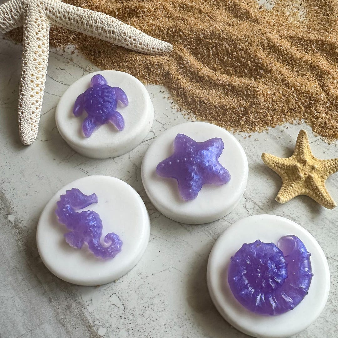 4 Pc Set Ocean Creatures Mini Soap -honey Scented Goat Milk Glycerin ...