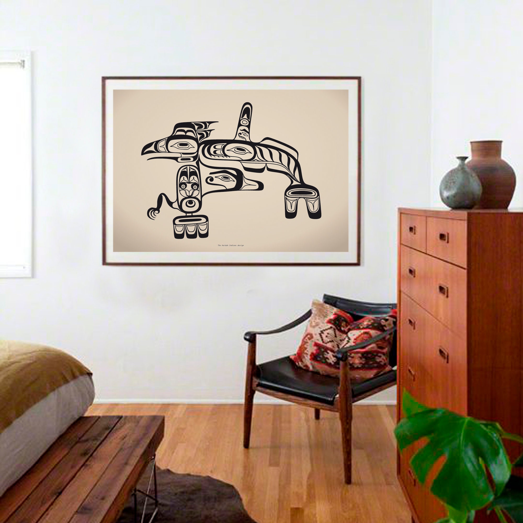 Sea Monster - Art - Based Native Art - Design Premium - Wall Art Decor ...