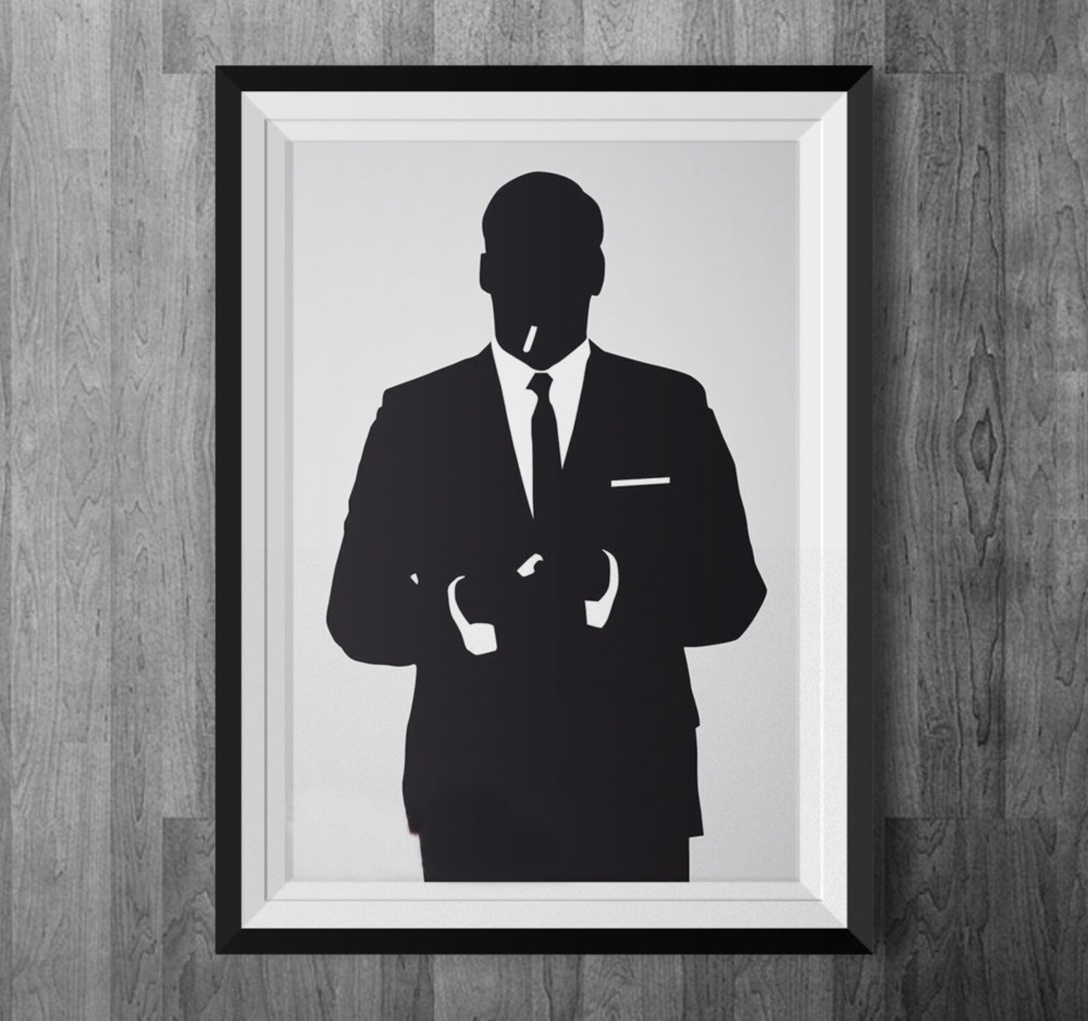 TV Wall Decor Art Digital Collage Print Poster Minimal Illustration TV ...
