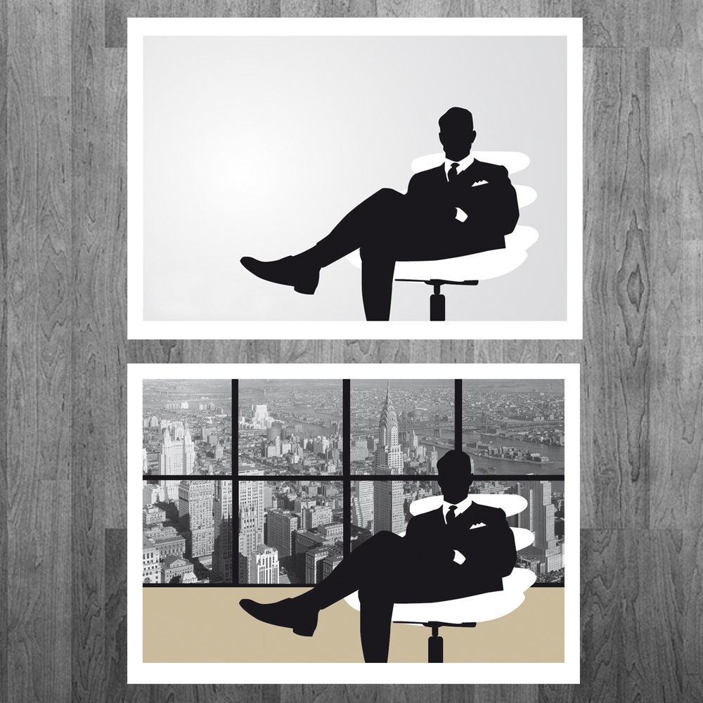 TV Art Print Digital Collage Illustration TV Art Print Poster Wall ...