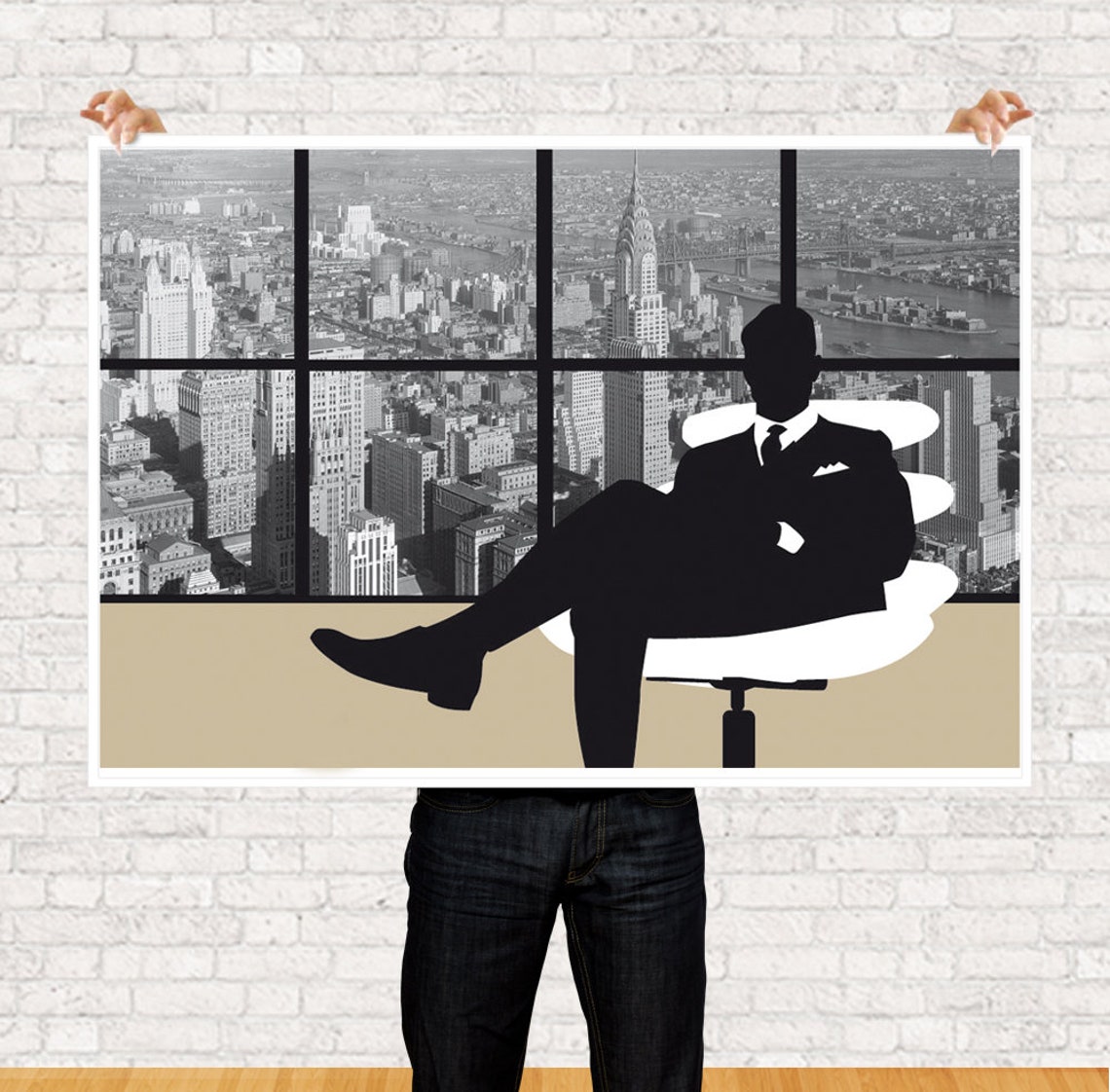 TV Art Print Digital Collage Illustration TV Art Print Poster Wall ...