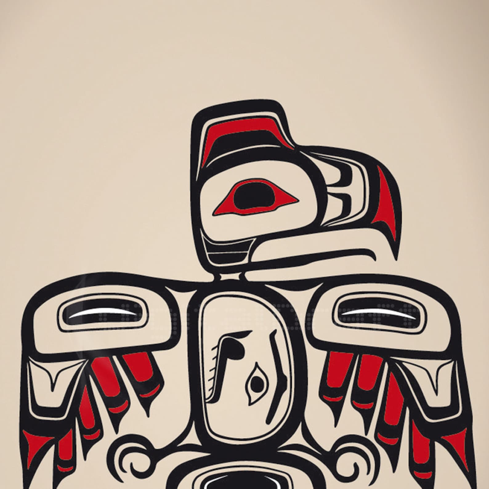 Haida Eagle Indigenous IIlustration Print Home Decor | Etsy