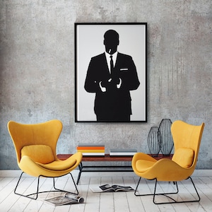 TV Wall Decor Art Digital Collage Print Poster Minimal Illustration TV ...