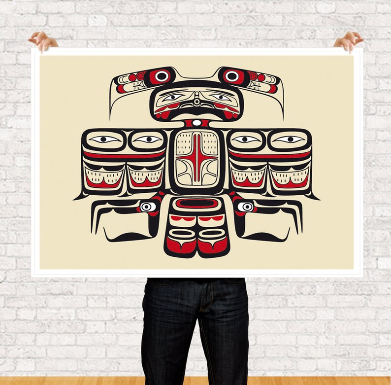 Based on Haida Designs Art Print Iilustration Wall Art Digital ...