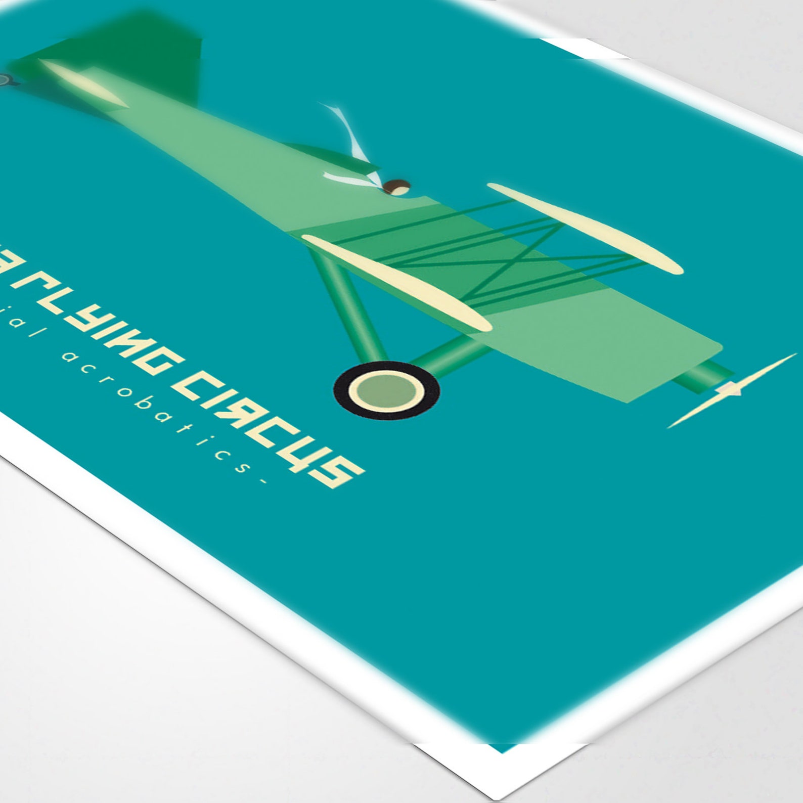 Vintage Red Aircraft Print Poster Flying Circus - Etsy