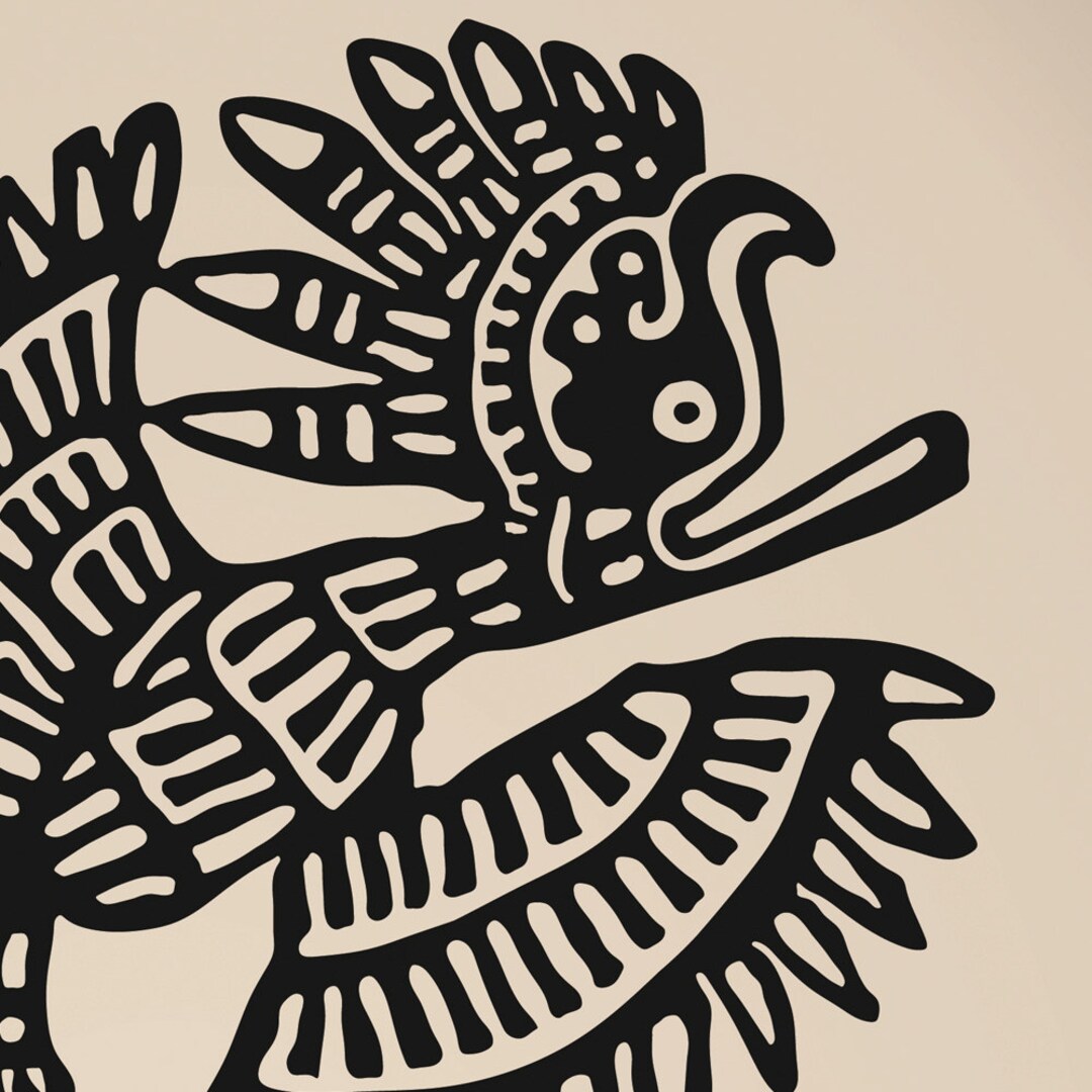 Illustration Art Bird Mayan Symbol Native Art Pre - Etsy