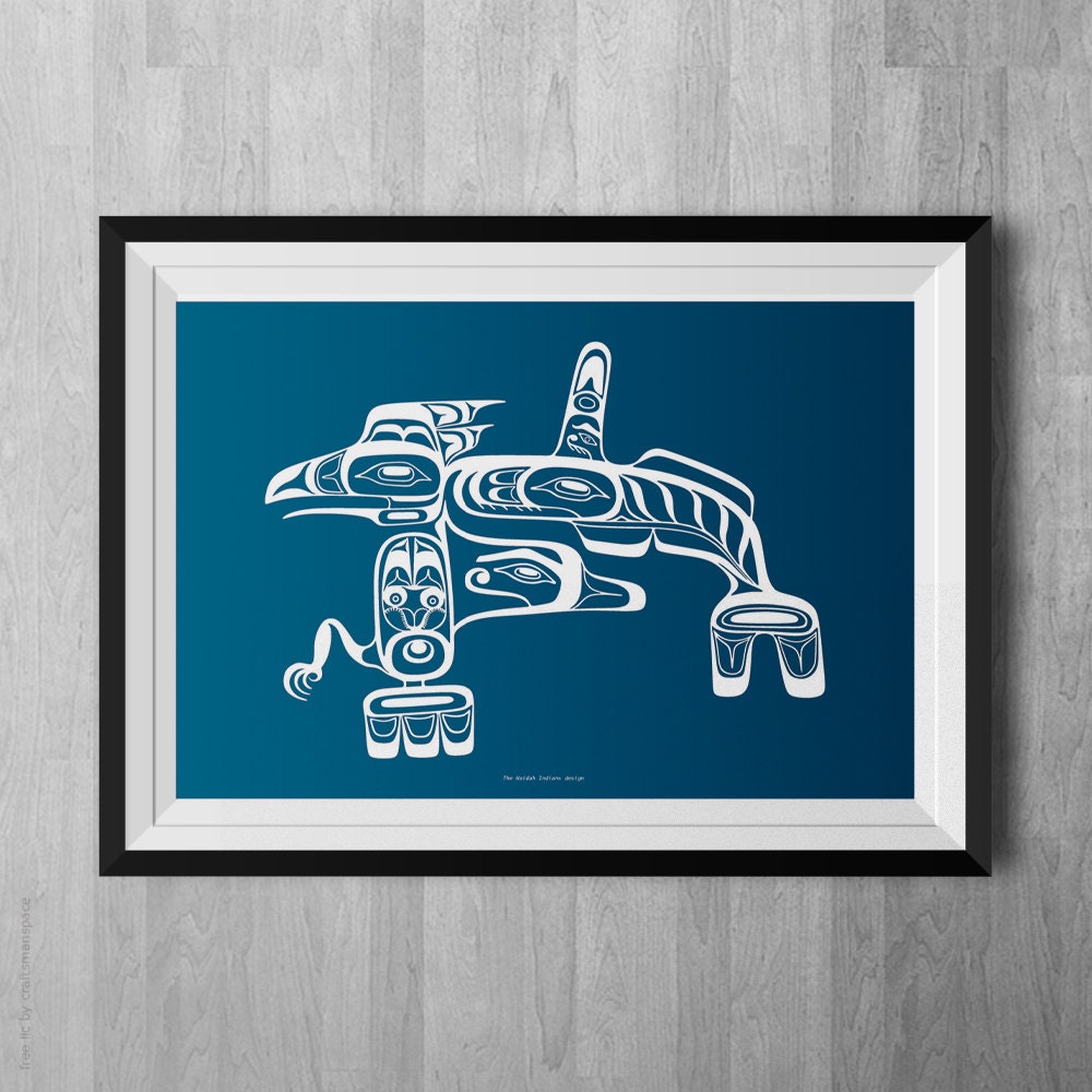 Sea Monster - Art - Based Native Art - Design Premium - Wall Art Decor ...
