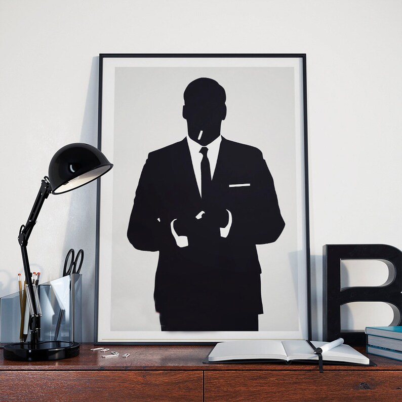 TV Wall Decor Art Digital Collage Print Poster Minimal Illustration TV ...