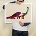 Dinosaur Poster Ilustration Kids and Nursery Room Size - Etsy