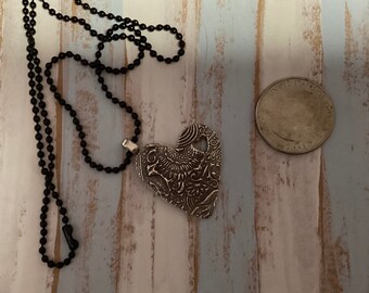 Silver Clay Heart Pendant Simple Heart Necklace Silver Clay Heart ...