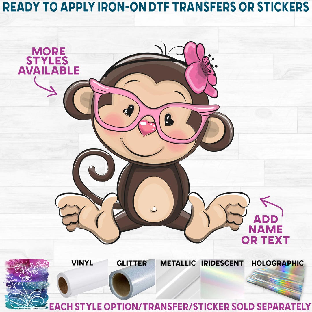 E133-15 Cute Baby Girl Monkey Cartoon Mix-n-match Accessories Matte ...